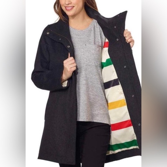 Pendleton | Jackets & Coats | Pendleton Charcoal Campbell Wool Coat ...